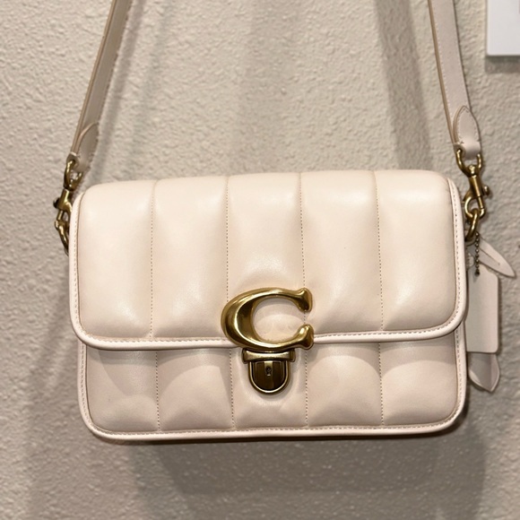 Coach | Bags | Coach Ivory Quilted Shoulder Bag | Poshmark